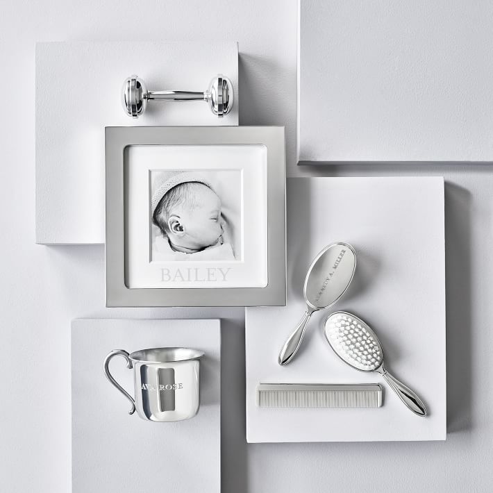 Silver Baby Brush & Comb Set | Personalized Baby Keepsake | Mark and Graham