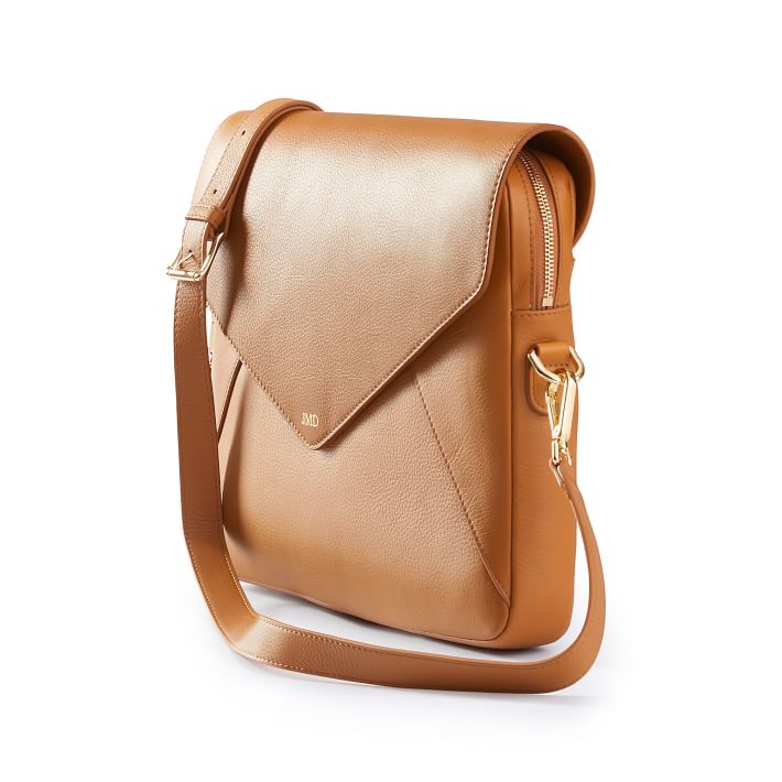 Zoe Leather Laptop Crossbody | Mark and Graham