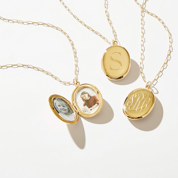 Sarah Chloe Long Link Chain Personalized Locket | Mark and Graham