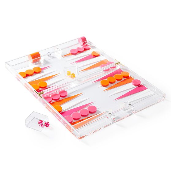 Monogrammed Acrylic Backgammon Set | Mark and Graham