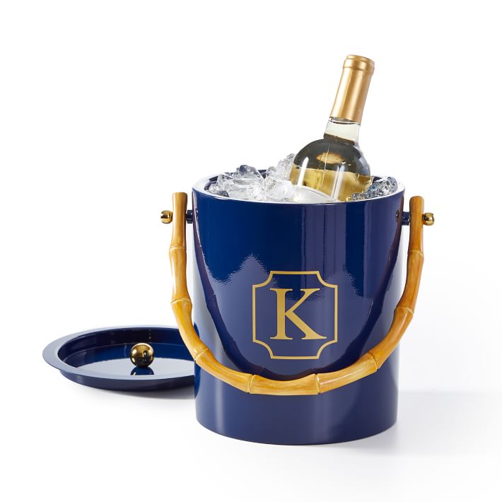 Bamboo Enamel Ice Bucket | Mark and Graham