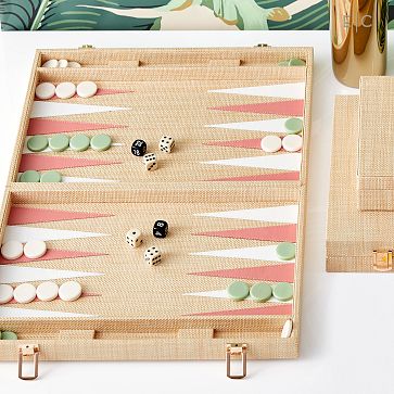 Raffia Backgammon Game Set | Mark and Graham