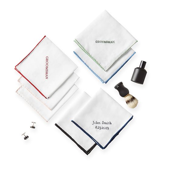 Colored Border Handkerchief | Personalized Men's Accessories | Mark and ...