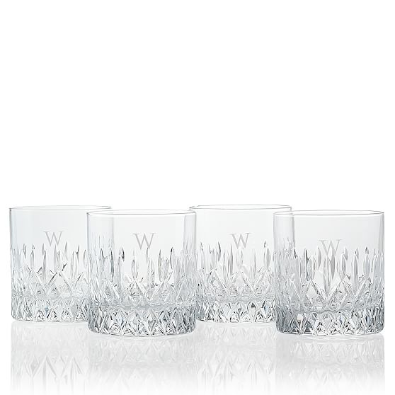 Monogrammed Rocks Glasses - Set of 4 | Mark and Graham