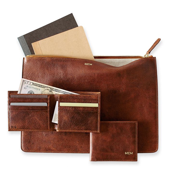 Gentleman's Monogrammed Pigskin Wallet | Mark and Graham