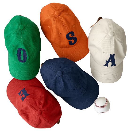 Initial Ball Cap - Navy Patch | Monogrammed Hats | Mark and Graham