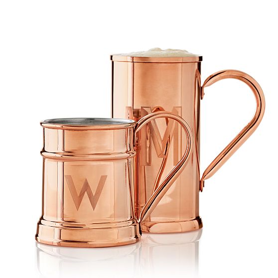 Personalized Copper Beer Mug | Monogrammed Bar Glasses | Mark and Graham