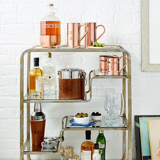 Personalized Copper Beer Mug | Monogrammed Bar Glasses | Mark and Graham