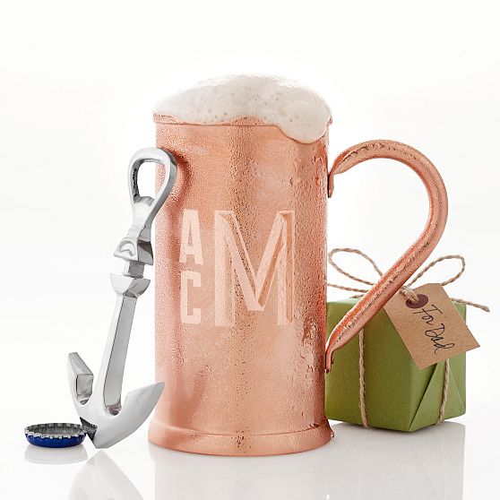 Personalized Copper Beer Mug | Monogrammed Bar Glasses | Mark and Graham