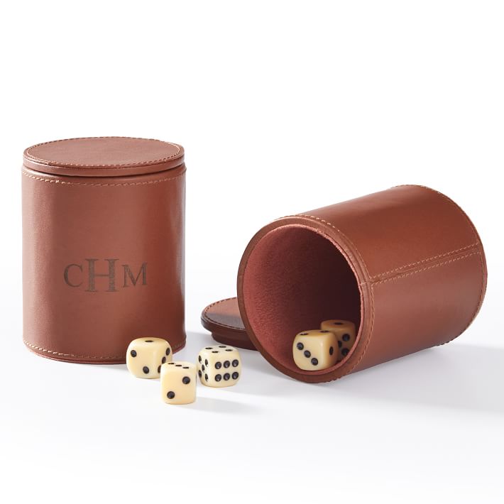 Leather Liars Dice Cups, Set of 2 | Mark and Graham