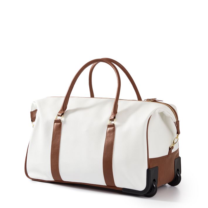 Concourse Vegan Leather Rolling Duffle | Mark and Graham