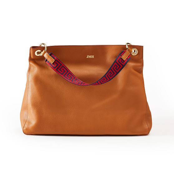 Build Your Bag Shoulder Strap, Greek Key Twill | Mark and Graham