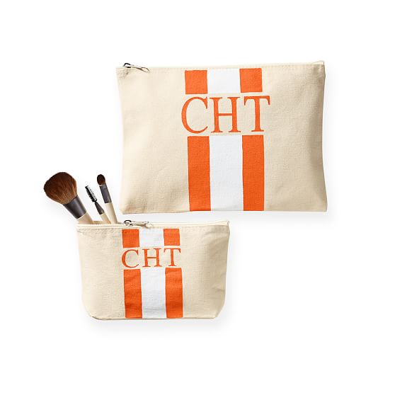 Hand-Painted Monogrammed Zipper Pouch Set | Mark and Graham