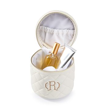 Round Quilted Cosmetic Case | Mark and Graham