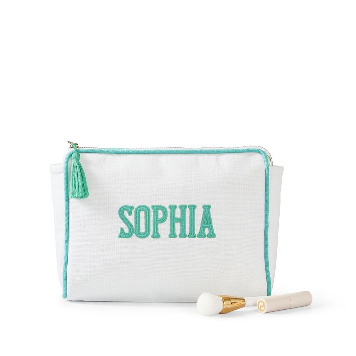 Bespoke Embroidered Cosmetics Pouch | Mark and Graham