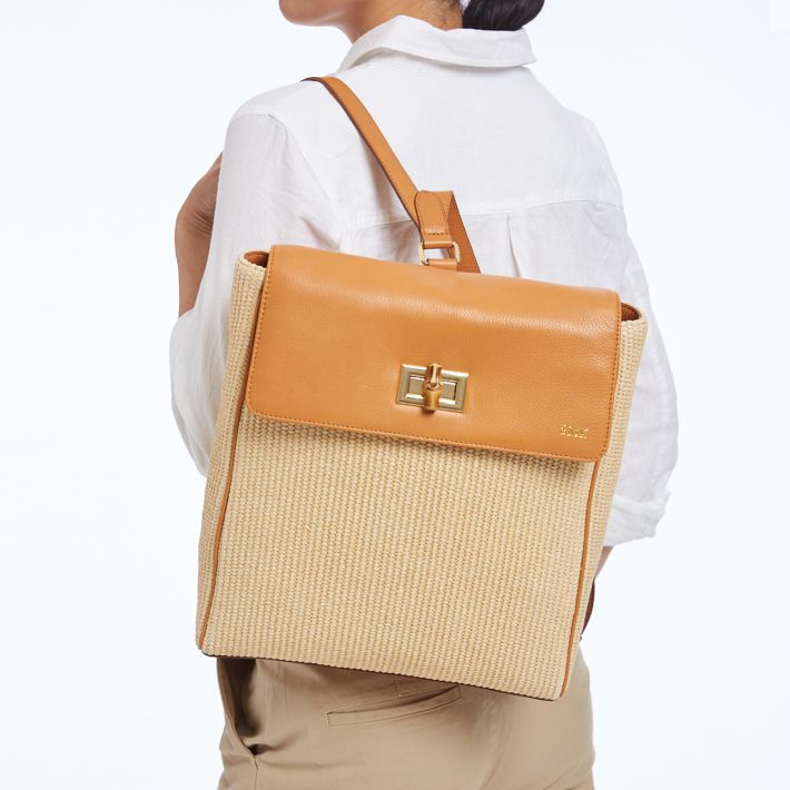 Essential Raffia Backpack | Mark and Graham
