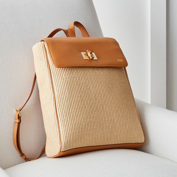 Essential Raffia Backpack | Mark and Graham