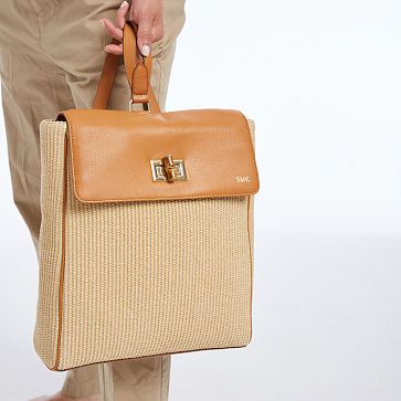 Essential Raffia Backpack | Mark and Graham