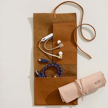 Leather Charger Roll Up | Mark and Graham