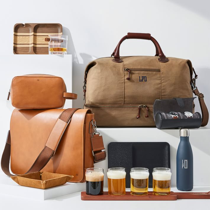 Acacia Wood Beer Flight Tasting Set | Mark and Graham