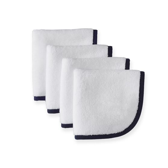 Organic Hydrocotton Piped Border Wash Cloth | Mark and Graham