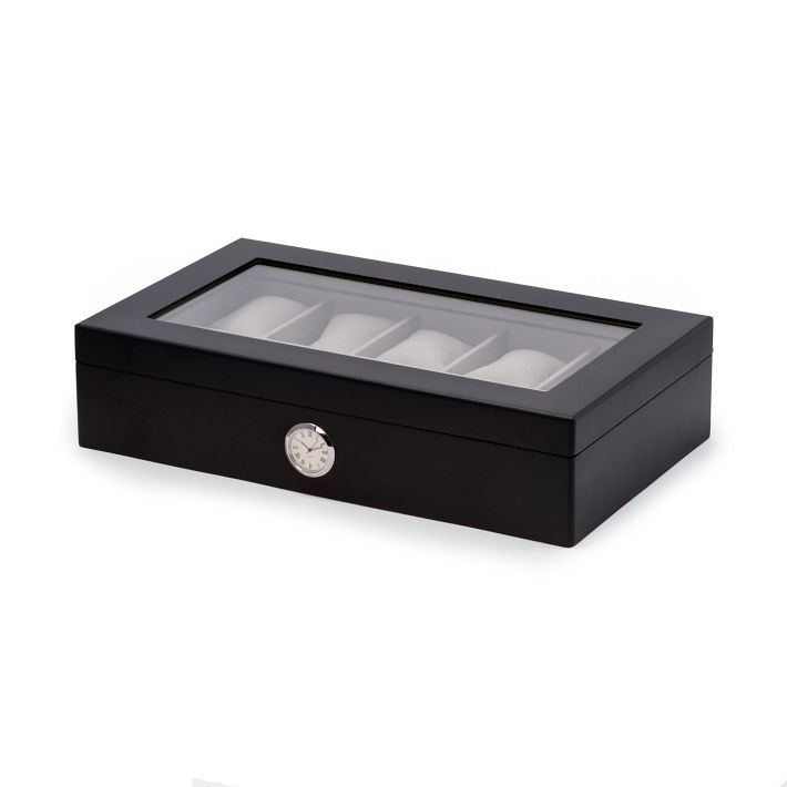 Wooden Watch Box with Quartz Clock | Mark and Graham