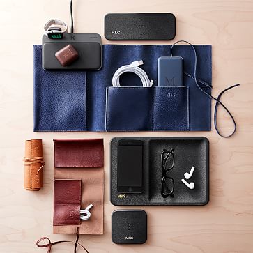 Leather Charger Roll Up | Mark and Graham