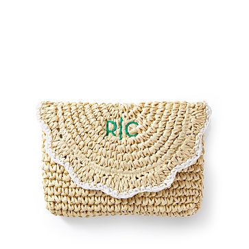 Scalloped Raffia Clutch | Mark and Graham