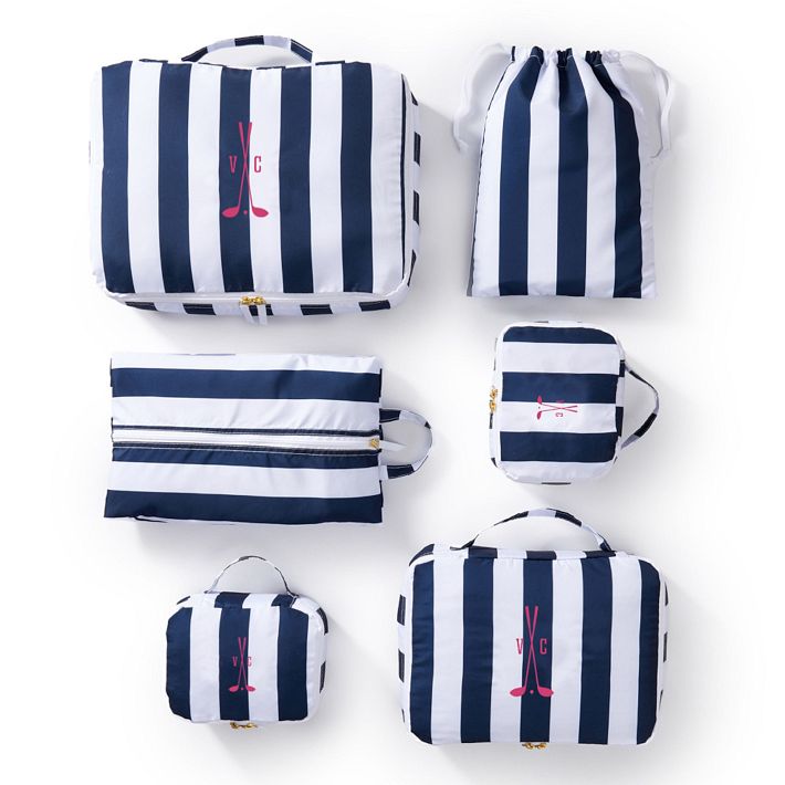 Cabana Stripe 6 Piece Packing Cube Set | Mark and Graham