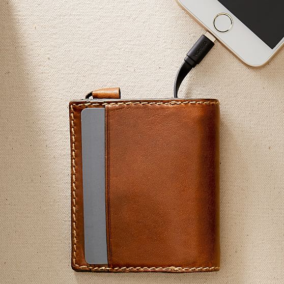 Slim Leather Charging Wallet | Tech Accessories | Mark and Graham