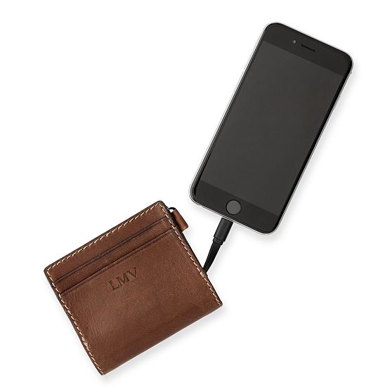 Slim Leather Charging Wallet | Tech Accessories | Mark and Graham