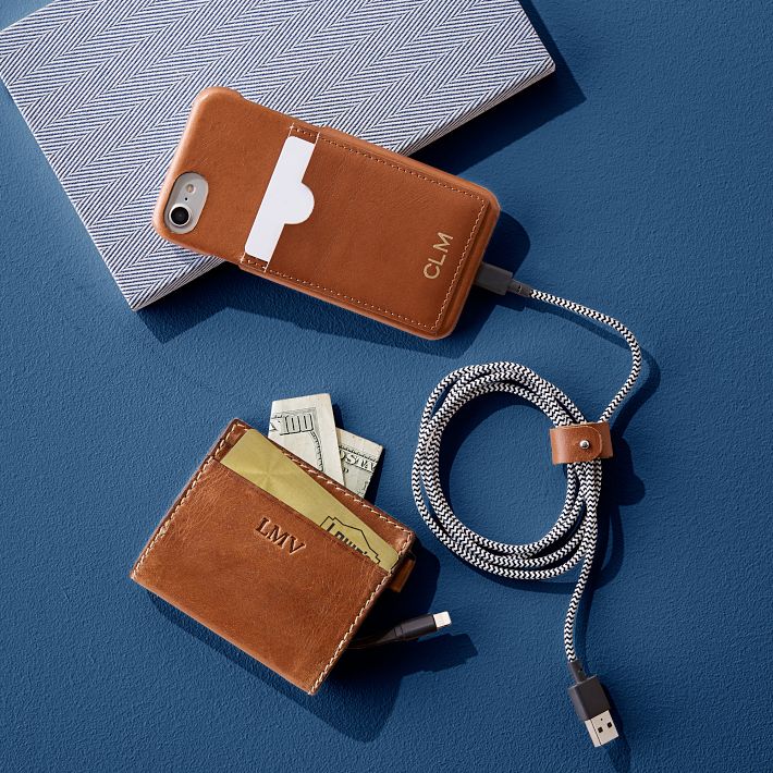 Slim Leather Charging Wallet | Tech Accessories | Mark and Graham