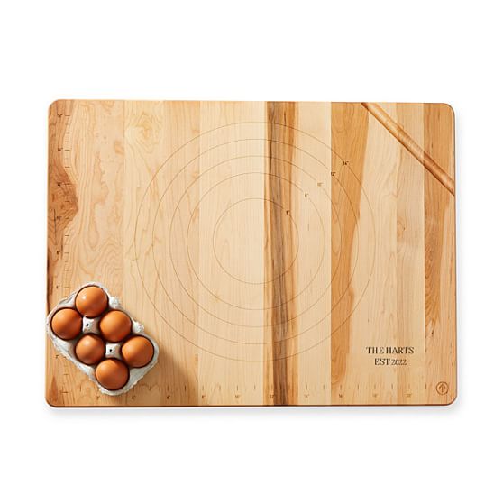 Monogrammed Maple Wooden Pastry Board | Mark and Graham