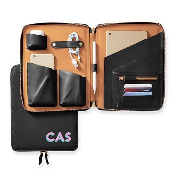 Monogrammed Travel Tech Folio - Shadow Print | Mark and Graham