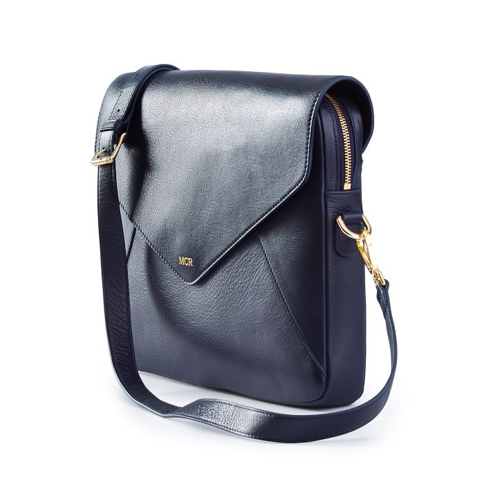 Zoe Leather Laptop Crossbody | Mark and Graham