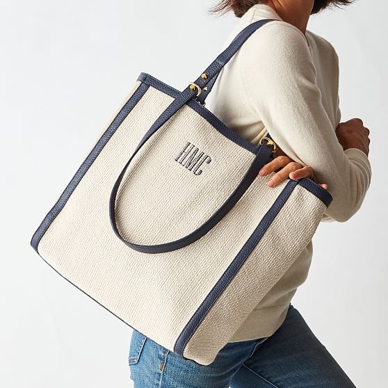 Italian Raffia Flip Handle Tote | Mark and Graham