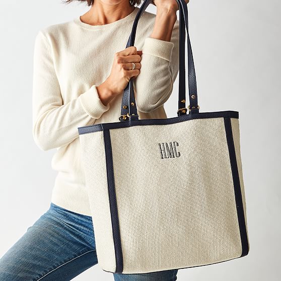 Italian Raffia Flip Handle Tote | Mark and Graham