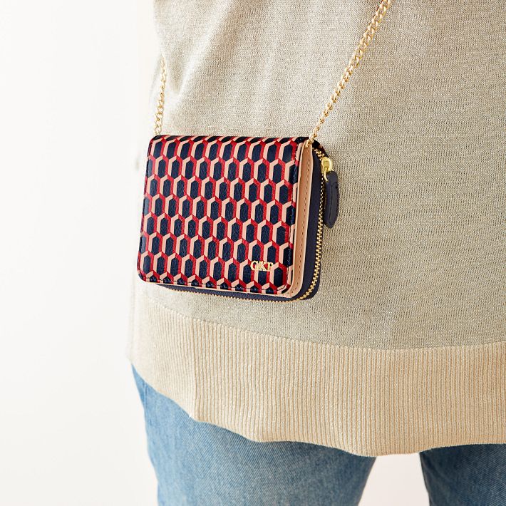 Monogrammed Square Wallet Crossbody | Mark and Graham