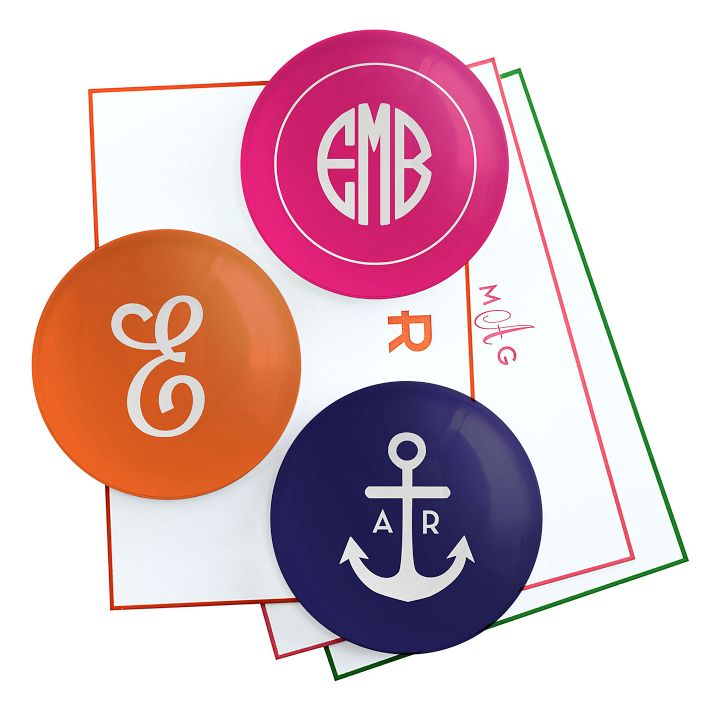 Monogrammed Patterned Glass Dome Paperweight | Mark and Graham