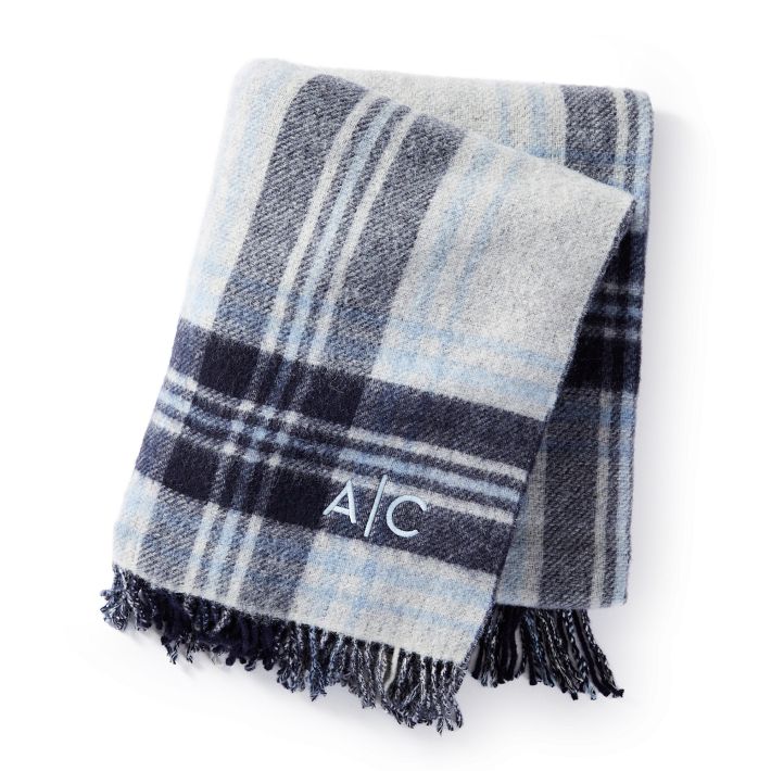 Double Sided Italian Plaid Throw Blanket | Mark and Graham