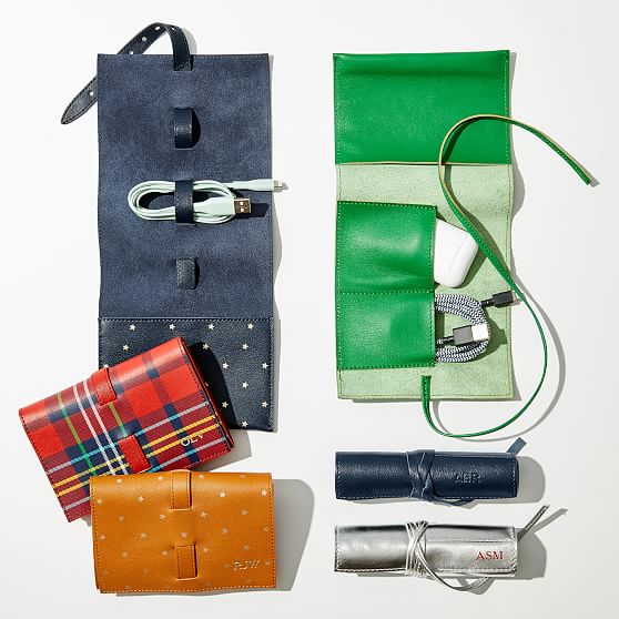 Plaid Leather Charger Roll Up Pro, Foil Debossed | Mark and Graham