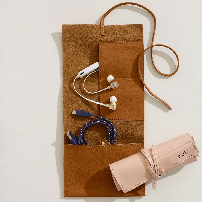 Leather Charger Roll Up | Mark and Graham