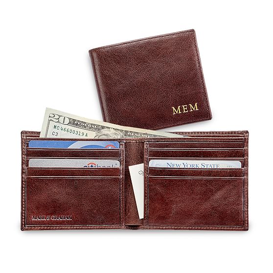 Gentleman's Monogrammed Pigskin Wallet | Mark and Graham