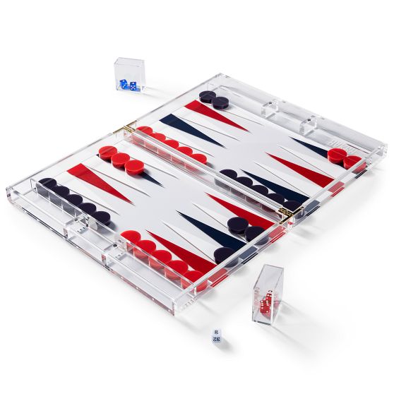 Monogrammed Acrylic Backgammon Set | Mark and Graham