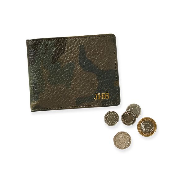 Bond Monogrammed Leather Fold Wallet | Mark and Graham