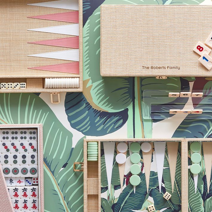 Raffia Rummy Tile Game Set | Mark and Graham