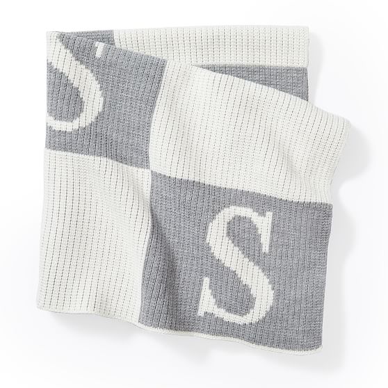 Initial Block Baby Blanket | Mark and Graham
