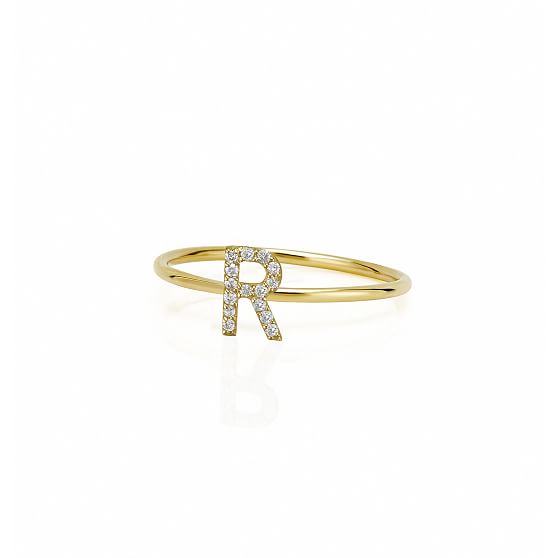 Sarah Chloe Amelia Stacking Initial Rings | Personalized Rings | Mark ...
