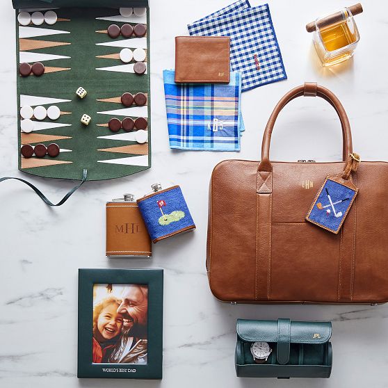 Personalized Leather Travel Backgammon Set | Mark and Graham