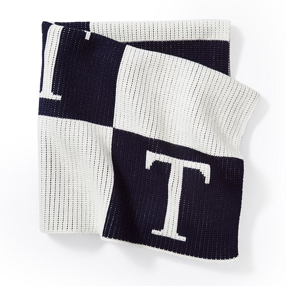 Initial Block Baby Blanket | Mark and Graham